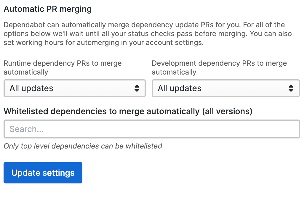 My way on automated dependency updates